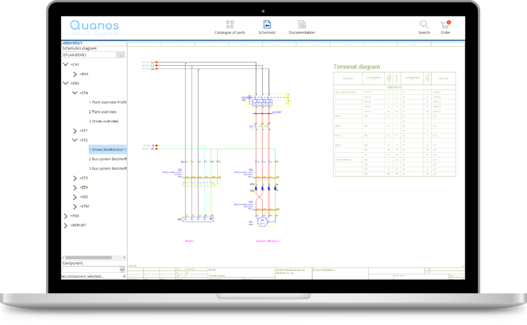 Quanos SIS.one | All circuit diagrams always at hand