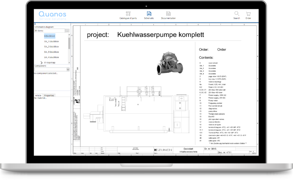 Quanos SIS.one | All circuit diagrams always at hand
